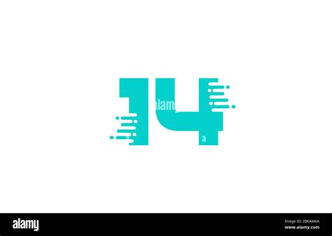 14 Number Logo Icon For Company And Business Stock Vector Image And Art