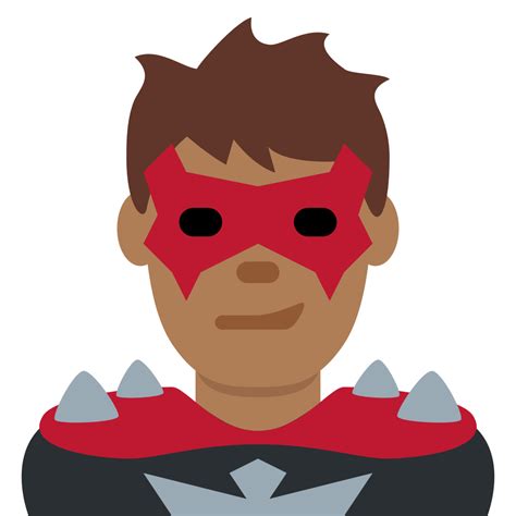 🦹🏾‍♂️ Supervillano Tono De Piel Oscuro Medio Emoji