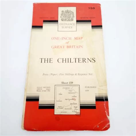 One Inch Map Of The Chilterns By Ordnance Survey 1959 £6 32 Picclick Uk