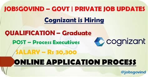 Cognizant Is Hiring Process Executives Work From Home Apply Online Now Government Jobs