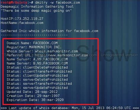 Dmitry Kali Linux Tutorial ~ Pentesting Tutorials