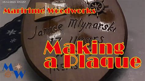 Woodworking A Plaque Youtube