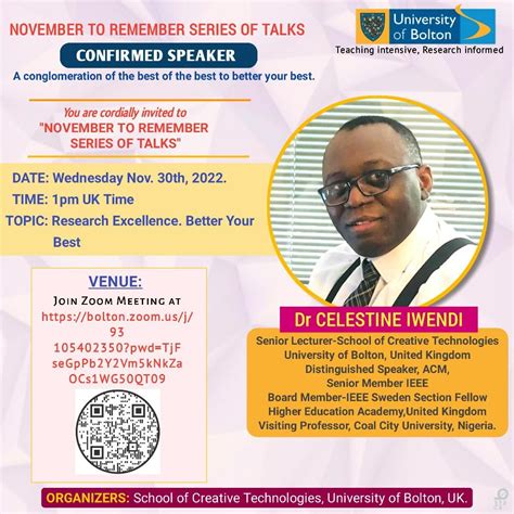 Celestine Iwendi Phd Smieee Fhea Fimc Cmc En Linkedin November To