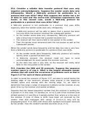 HW Docx P Consider A Reliable Data Transfer Protocol That Uses Only Negative