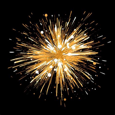 Premium Photo Simple Drawing Of A Gold Firework Explosion