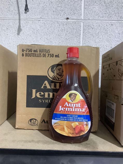 Case Of Aunt Jemima Lite Syrup 6 X 750ml