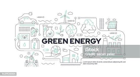 녹색 에너지 생활 개념 디자인을 편집하고 색상을 변경할 수 있습니다 웹 디자인 모바일 포스터 책 잡지 등 많은 분야에서 사용할 수있는 간단하고 세련된 디자인 테크놀로지에