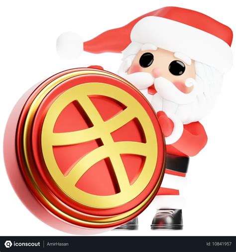 Obtén Papá Noel Calus Con Dribbble Navideño 3d Icon De Free Por