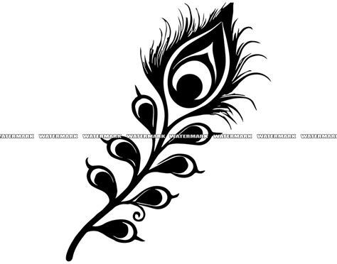 Peacock Feather Svg Peacock Feather Cut File Peacock Feather Dxf