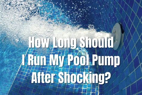 How Long Should You Run Filter After Shocking Pool
