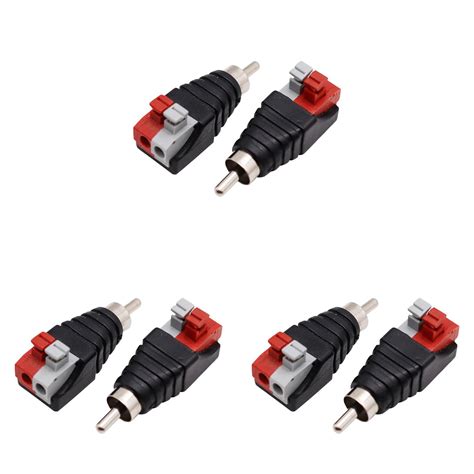 Ruibeauty Speaker Wire Av To Audio Male Rca Connector Adapter Jack