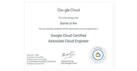 Qurratul Ain On Linkedin Associate Cloud Engineer • Qurrat Ul Ain