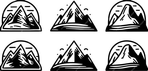 Premium Vector | A mountain with a triangle in the middle
