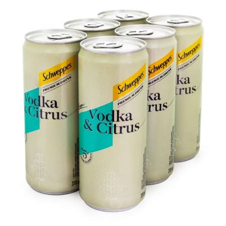 Schweppes Vodka Citrus Drink Pronto Pack 6 Latas 310ml