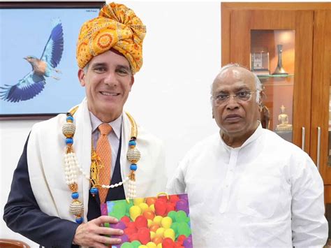 Us Envoy To India Eric Garcetti Meets Congress Chief Kharge