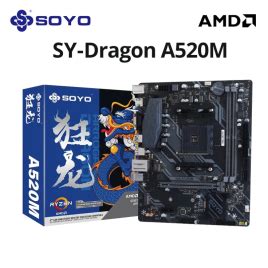 Por R$ 296,00: SOYO A520M Motherboard Channel DDR4