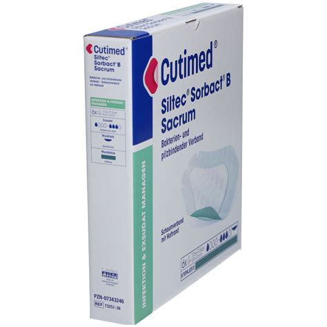 Cutimed® Siltec® Sorbact® B Sacrum Bakterien Und Pilzbindender Verband 6 St Shop Apotheke
