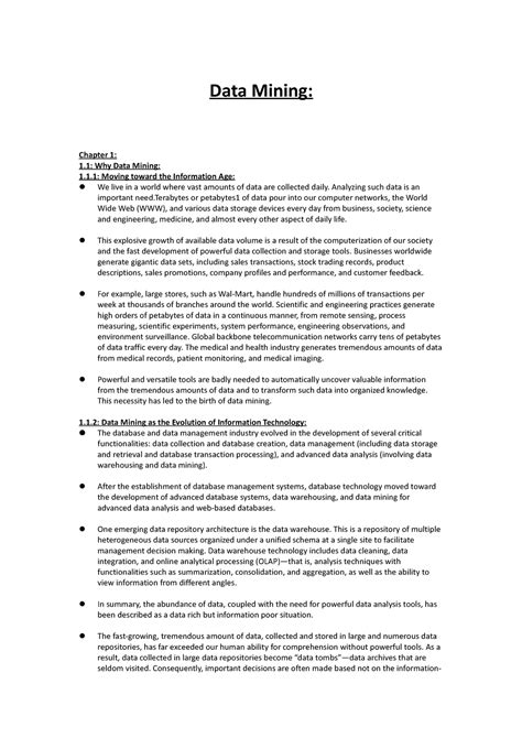 data mining notes data mining chapter 1 1 why data mining 1 1