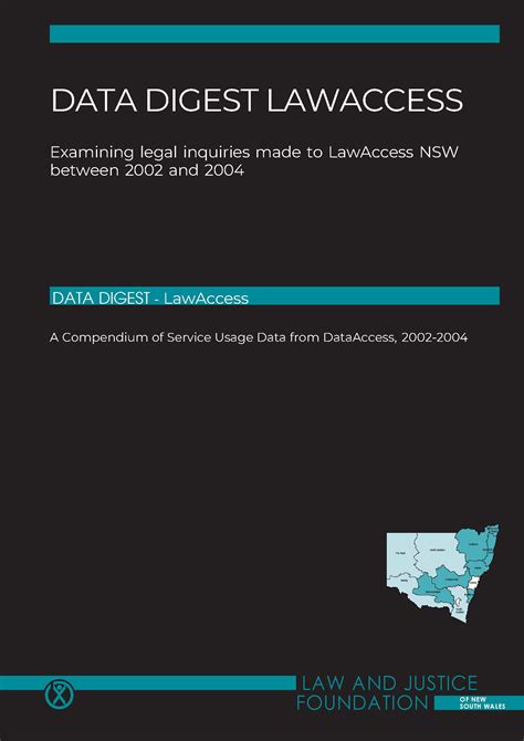 Legal Services Data Analysis Law And Justice Foundation Of New South Wales