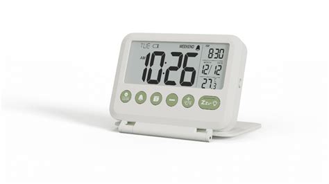Meesmeek Digital Alarm Clock Folding Travel Clock With 3 54 Inch Large Lcd Display White 9