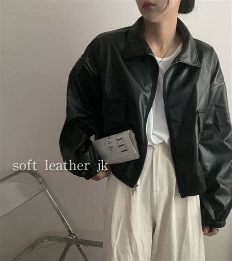 몽그라미 3color가을자켓간절기추천 소프트 스트링 숏 레더 자켓 라이더자켓 3col몽그라미2 위시버킷