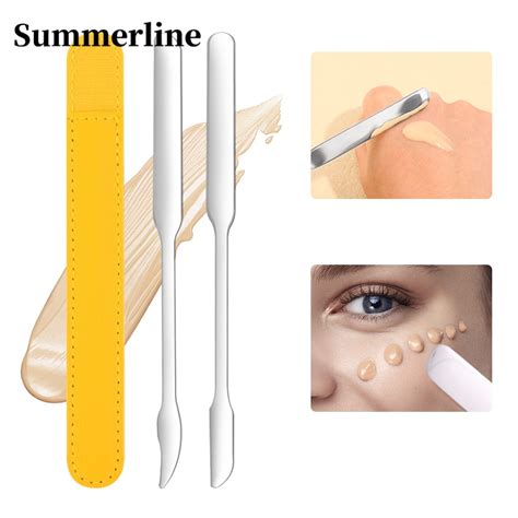 ไม้พายสเตนเลส สําหรับผสมรองพื้น อายแชโดว์ ครีม เครื่องสําอาง Shopee Thailand