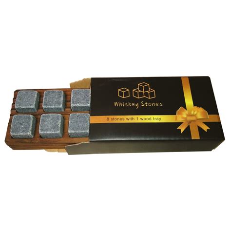 Whisky Stones With Wooden Tray Whiskey Stones Set Vicedeal