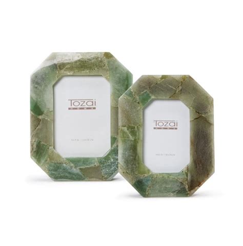 Green Quartz Octogon Photo Frames Blue Dahlia Designs