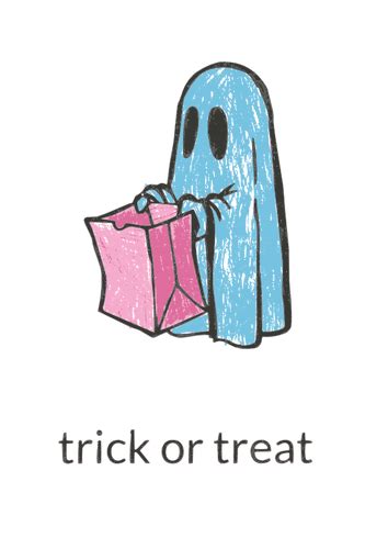 Ghost With Pink Paper Bag Vector Image Public Domain Vectors