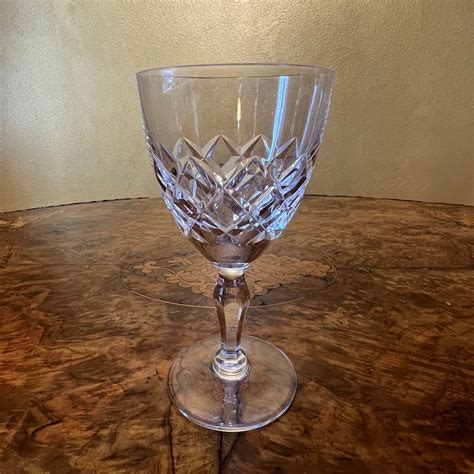 Vintage Crystal Cut Wine Glasses Set Of Three Antiques Yeah