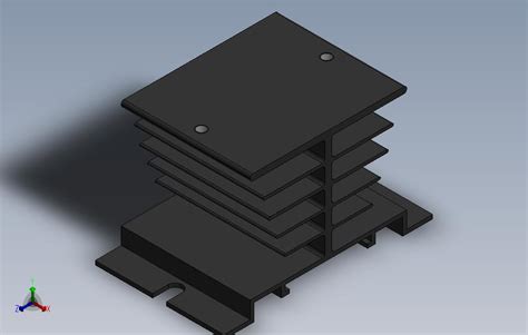 固态继电器散热器solidworks 2018模型图纸免费下载 懒石网