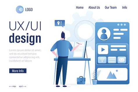 desain ux ui templat halaman arahan designer membuat struktur blok