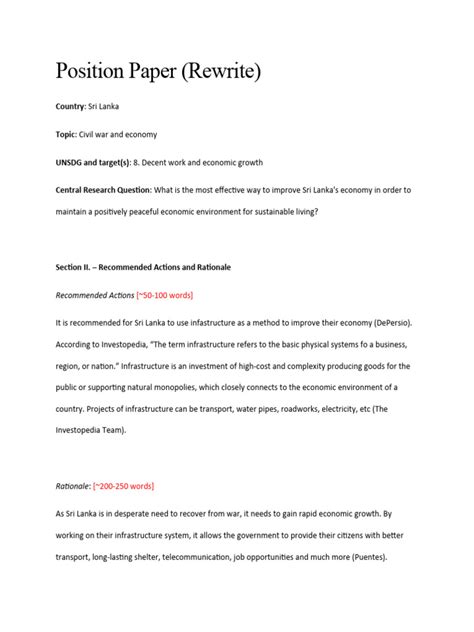 position paper rewrite pdf infrastructure transport