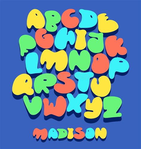 Bubble Balloon Alphabet Font Vector Playful Bubble Gum Style With Cute Letters In A Cartoon