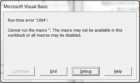 Vba Getting 1004 Cannot Run The Macro On Analysis Toolpak