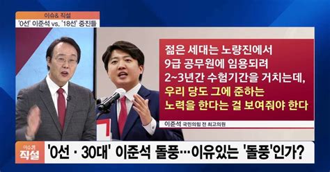 이슈and 직설 이준석 바람 태풍될까혁신 정쟁 촉각 세우는 여야 대선 구도까지 흔들리나