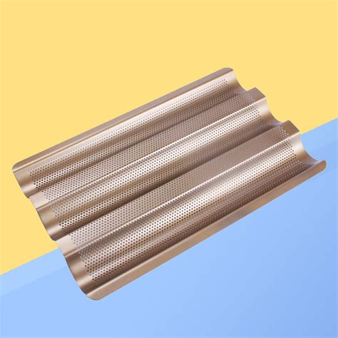 Ebern Designs French Bread Baking Tray Frame Rack Nonstick Loaf Baking