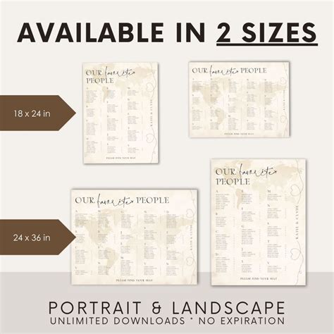 Travel Theme Wedding Seating Chart Editable Guest List Diy Digital