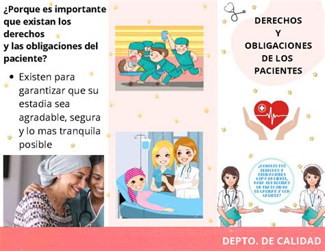 Tríptico Informativo Derechos Y Obligciones Del Paciente Licenciatura