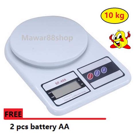 Cod Timbangan Kue Kg Kitchen Scale Timbangan Dapur Maksimal Kg Putih Lazada Indonesia