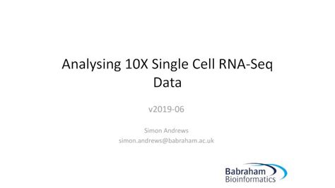 pdf analysing 10x single cell rna seq data€¦ · analysing 10x single