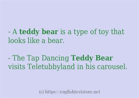 Make Sentence Of Teddy Bear Englishteststore Blog