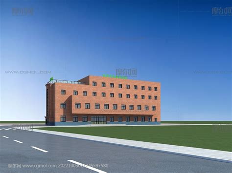 社区卫生服务中心 卫生院 体检中心3D模型 中式建筑模型下载 摩尔网CGMOL