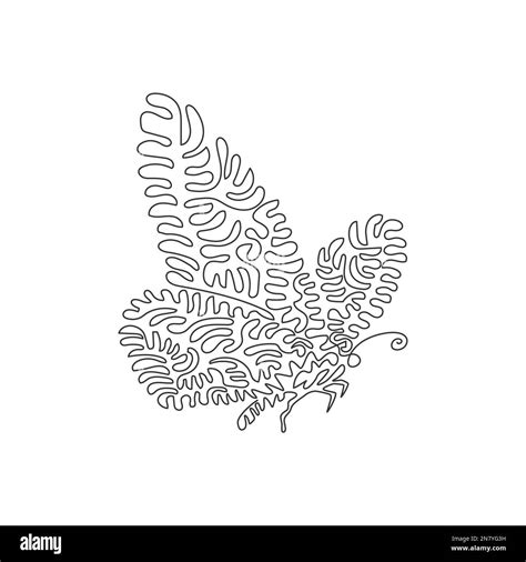 Single Swirl Continuous Line Drawing Of Adorable Butterfly Abstract Art Continuous Line Draw