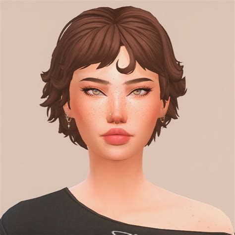 40 Best Sims 4 Short Hair Cc Bob Pixie Curly Buns Cuts And More