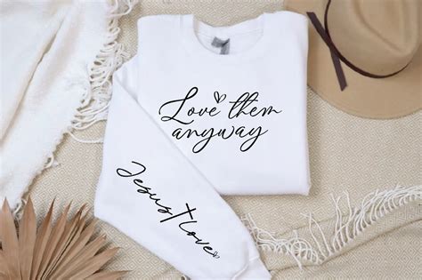 Love Them Anyway Jesus Love Sleeve SVG D Graphic By DelArt Creative Fabrica