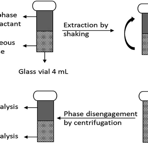 schematic overview of a batchwise non aqueous extraction experiment