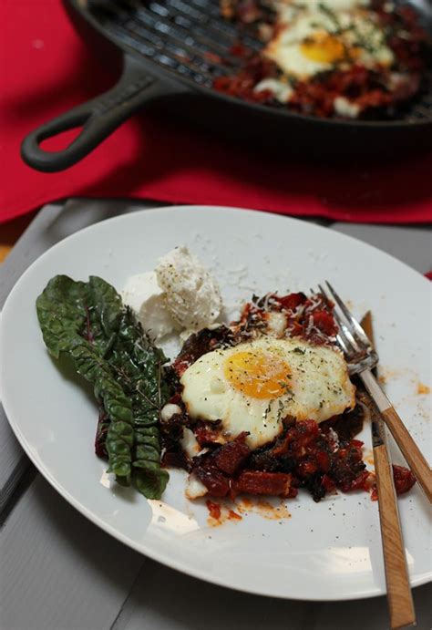 Baked Eggs With Swiss Chard And Goat Cheese