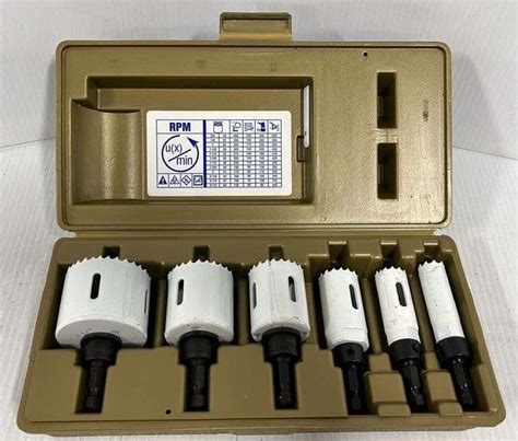 Lenox 6 Piece Arbored Bi Metal Plumbers Hole Saw Bit Set NOS In Case