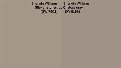 Sherwin Williams Sticks And Stones Vs Chatura Gray Side By Side Comparison